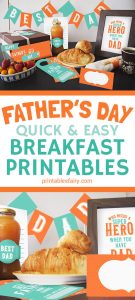 Father's Day Breakfast in Bed Kit - The Printables Fairy