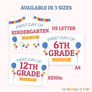 First Day of School Signs (Free Printables) - The Printables Fairy
