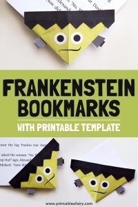 DIY Frankenstein Corner Bookmarks - The Printables Fairy