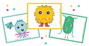 Monster Play Dough Mats (Free Printables) - The Printables Fairy