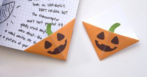 Jack O' Lantern Corner Bookmarks (Easy Pumpkin Bookmark) - The ...