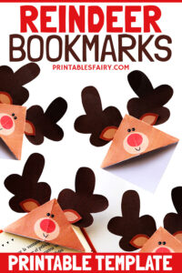 Reindeer Corner Bookmarks {Christmas Origami} - The Printables Fairy
