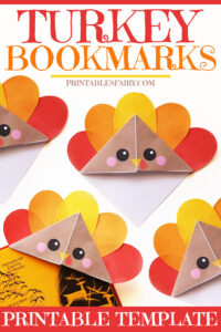 DIY Turkey Corner Bookmarks - The Printables Fairy