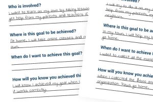 Goal Setting Printables for Kids - The Printables Fairy