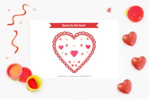 Valentine's Day Play Dough Mats (Free Printables) - The Printables Fairy