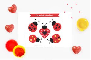 Valentine's Day Play Dough Mats (Free Printables) - The Printables Fairy