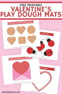 Valentine's Day Play Dough Mats (Free Printables) - The Printables Fairy