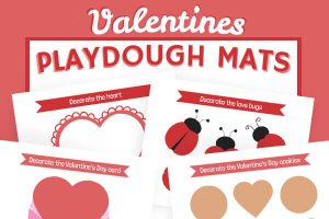 Valentine's Day Play Dough Mats (Free Printables) - The Printables Fairy