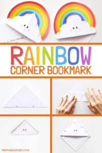 DIY Rainbow Corner Bookmark - The Printables Fairy
