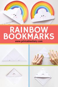 DIY Rainbow Corner Bookmark - The Printables Fairy
