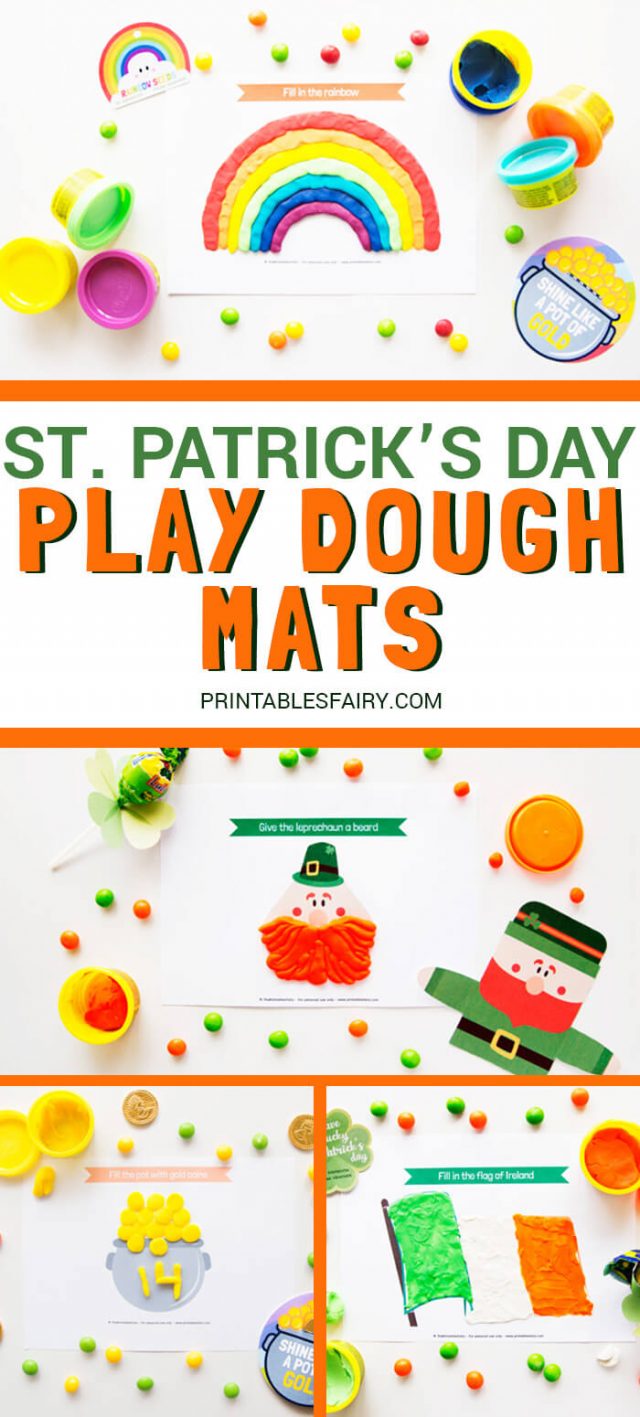 St. Patrick's Day Play Dough Mats (Free Printables) - The Printables Fairy