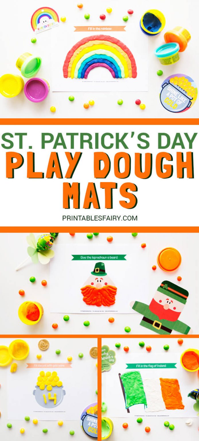 St. Patrick's Day Play Dough Mats (Free Printables) - The Printables Fairy
