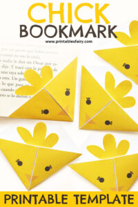 Chick Corner Bookmarks (Easter Origami for Kids) - The Printables Fairy