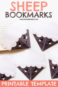 Sheep Corner Bookmark (Origami Craft) - The Printables Fairy