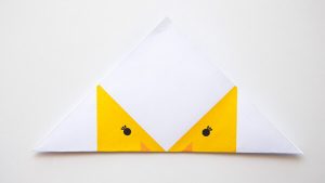 Chick Corner Bookmarks (Easter Origami for Kids) - The Printables Fairy