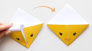 Chick Corner Bookmarks (Easter Origami for Kids) - The Printables Fairy