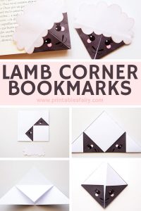 Sheep Corner Bookmark (Origami Craft) - The Printables Fairy