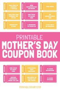 Printable Mother’s Day Coupons - The Printables Fairy