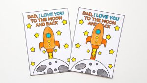 Father’s Day Rocket Card (It Moves!) - The Printables Fairy