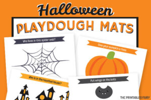 Halloween Playdough Mats {Free Printables} - The Printables Fairy