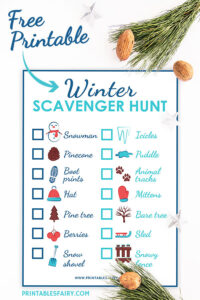 Winter Scavenger Hunt {Free Printable} - The Printables Fairy