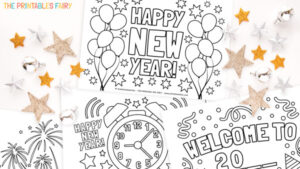 New Year’s Eve Coloring Pages - The Printables Fairy