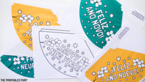 New Year’s Eve Printable Party Hats - The Printables Fairy