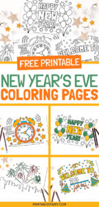 New Year’s Eve Coloring Pages - The Printables Fairy