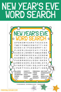 New Year’s Word Search {Free Printable} - The Printables Fairy