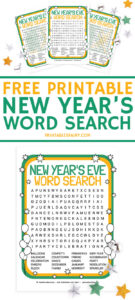 New Year’s Word Search {Free Printable} - The Printables Fairy