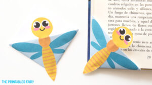 Dragonfly Corner Bookmark - The Printables Fairy