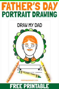 Father’s Day Portrait Drawing with Free Printable - The Printables Fairy