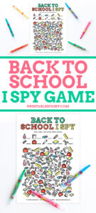 Free Printable Back to School I Spy - The Printables Fairy