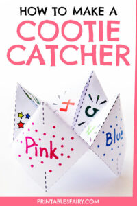 How to Make a Cootie Catcher (Printable Template) - The Printables Fairy