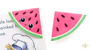 Watermelon Bookmarks (Summer Craft for Kids) - The Printables Fairy