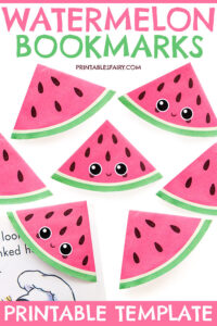 Watermelon Bookmarks (Summer Craft for Kids) - The Printables Fairy