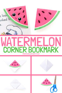 Watermelon Bookmarks (Summer Craft for Kids) - The Printables Fairy