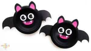Paper Plate Bat Craft - The Printables Fairy