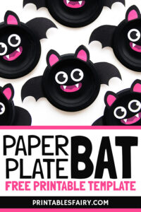 Paper Plate Bat Craft - The Printables Fairy