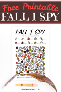 Free Printable Fall I Spy Game - The Printables Fairy