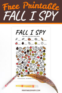 Free Printable Fall I Spy Game - The Printables Fairy