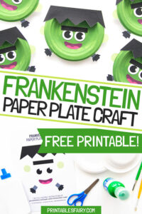 Frankenstein Paper Plate Craft - The Printables Fairy