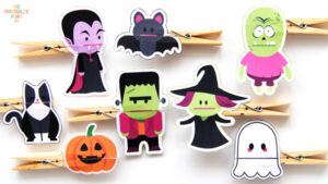Halloween Clothespin Puppets - The Printables Fairy