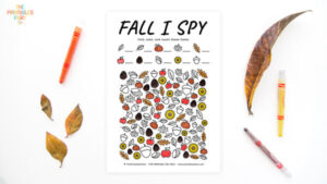 Free Printable Fall I Spy Game - The Printables Fairy