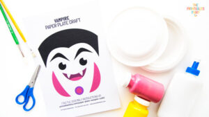 Paper Plate Vampire Craft - The Printables Fairy