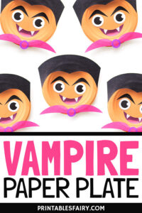 Paper Plate Vampire Craft - The Printables Fairy