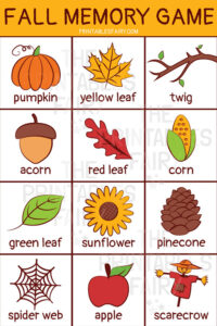 Free Printable Fall Matching Game - The Printables Fairy