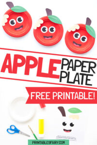 Paper Plate Apple Craft For Kids - The Printables Fairy
