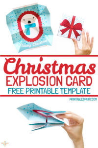 Christmas Pop Up Card (Free Printable Template) - The Printables Fairy