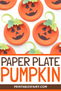 Paper Plate Pumpkin Craft - The Printables Fairy